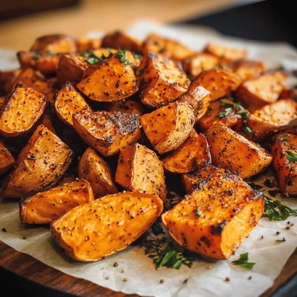 Delicious Easy Cumin Roasted Sweet Potatoes with a Spicy Kick