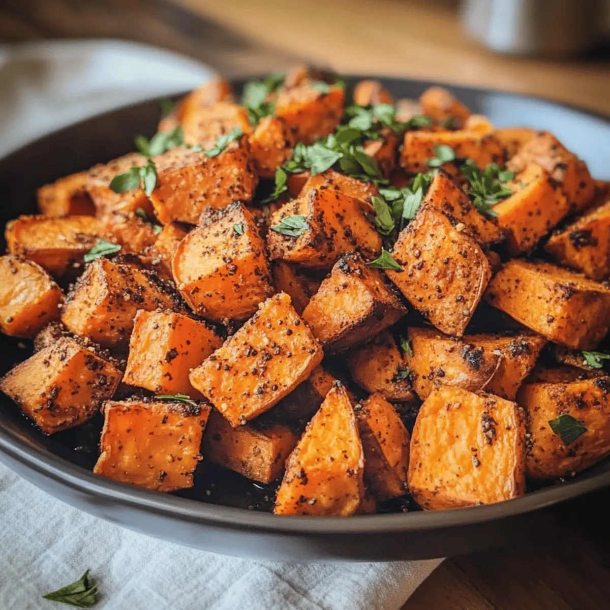 Delicious Easy Cumin Roasted Sweet Potatoes with a Spicy Kick
