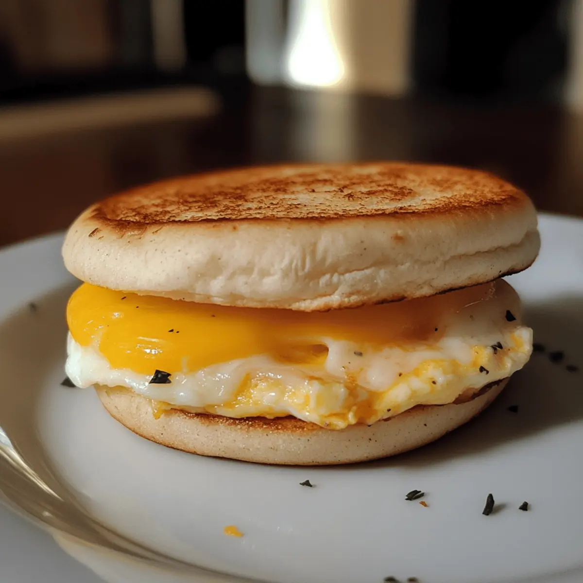 Ultimate Delicious Crispy Egg & Cheese English Muffin Sandwich