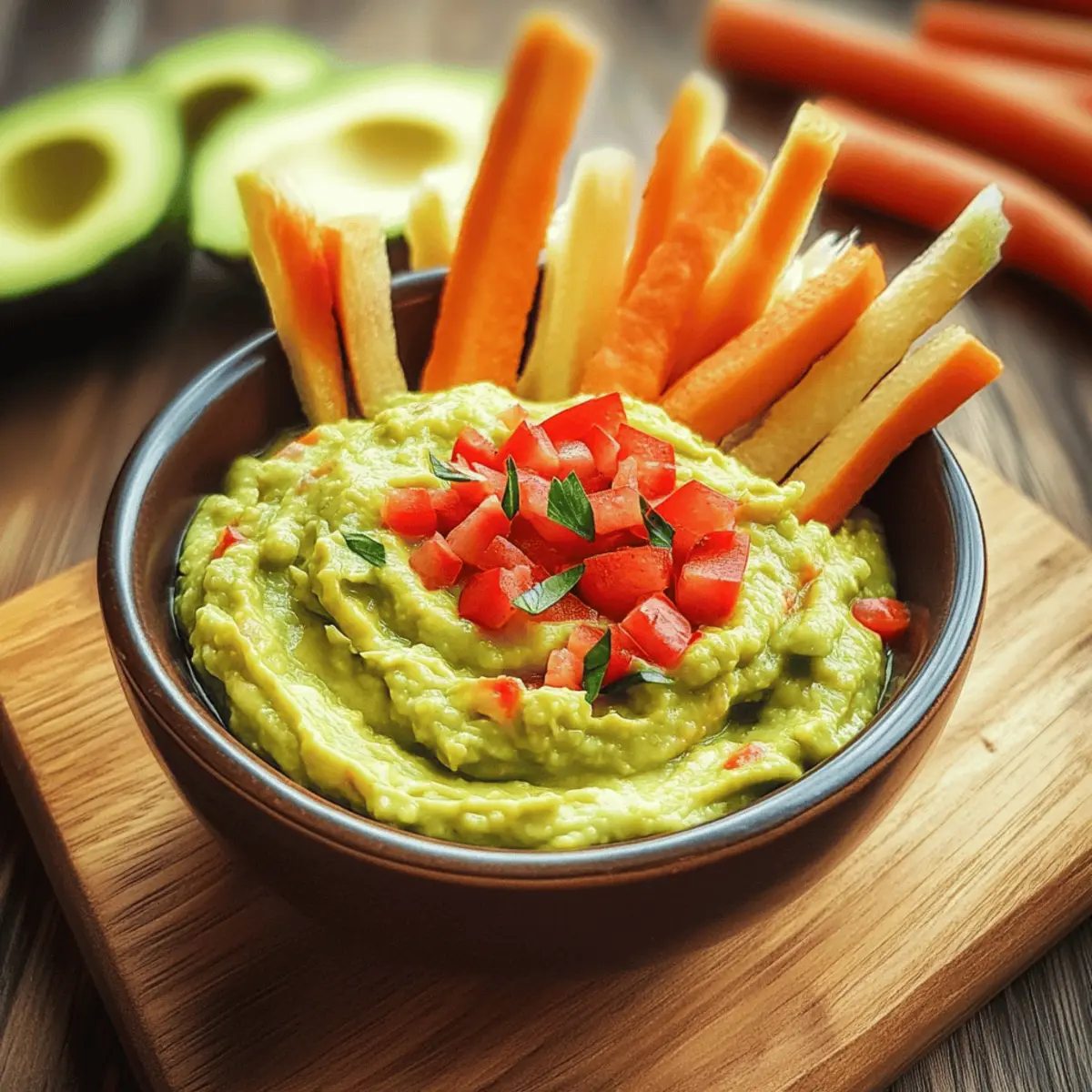 Easy Guacamole With Veggie Sticks: The Ultimate Delicious Snack