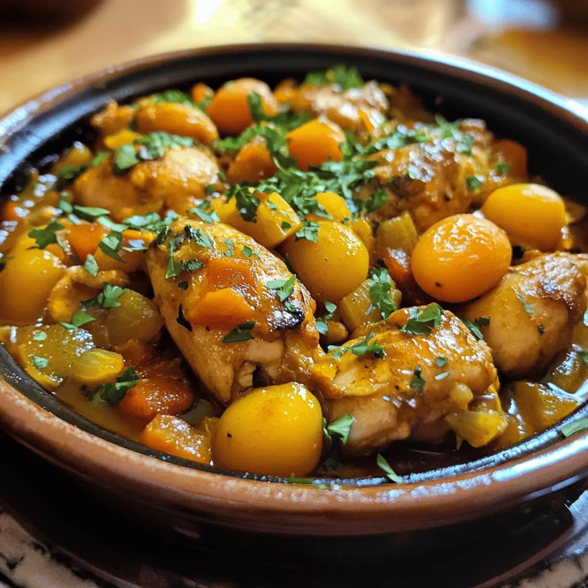 Easy Chicken Tagine with Apricots: A Delightfully Juicy Feast
