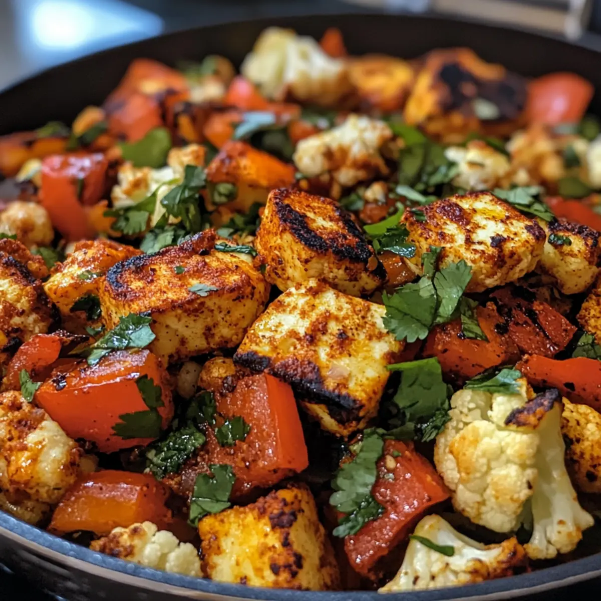 Easy Spiced Paneer & Cauliflower Stir with Irresistible Crunch